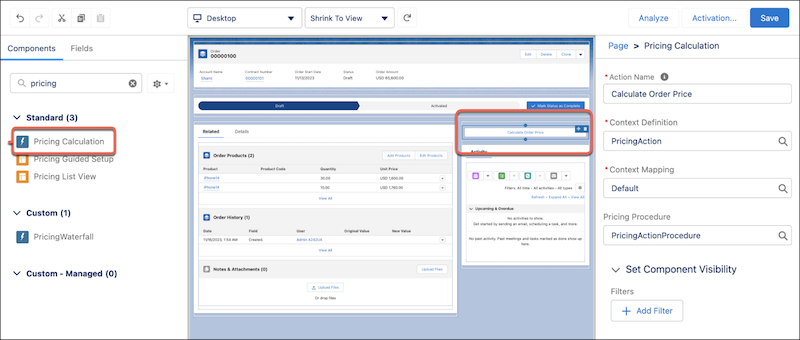 Configure the Pricing Action Button by Using Lightning Components