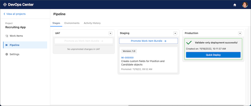Run A Validate Only Deployment