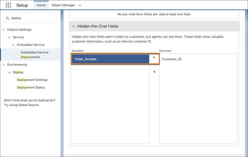 Customize Pre-Chat for Messaging for In-App and Web