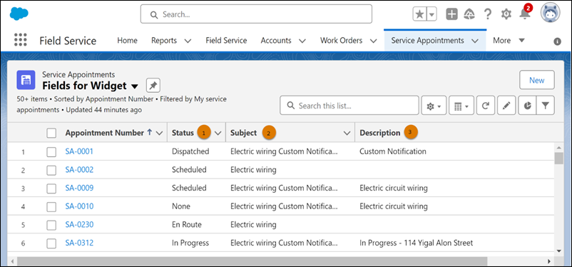 Set Up the Field Service Mobile Widget