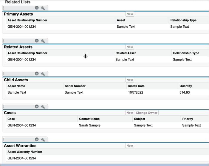 Customize the Asset Page for Automotive Cloud