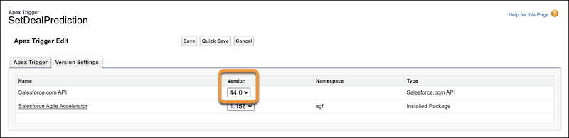 Update the API Version