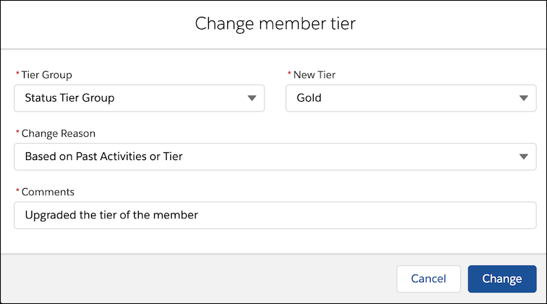 Change a Member Tier