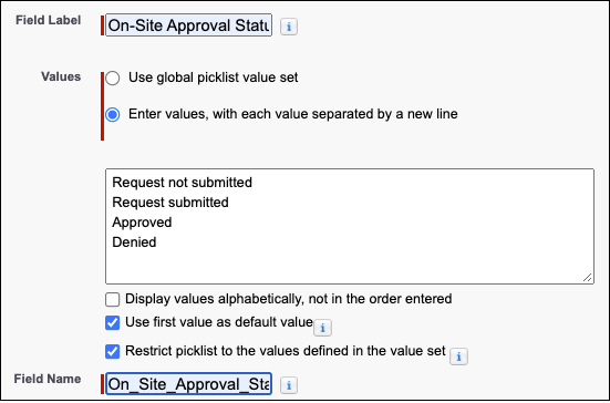 Add Approval Status Fields to Records