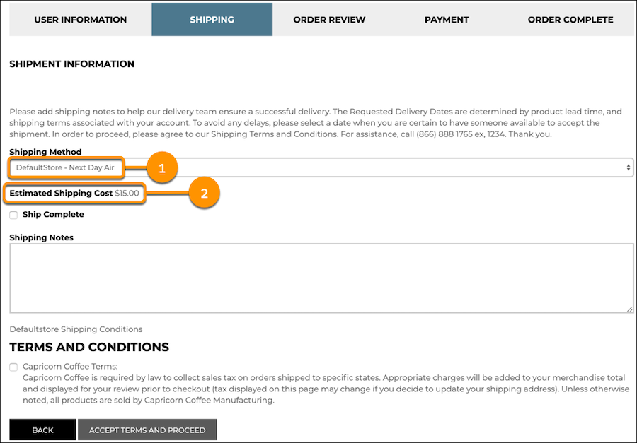 Specify Shipping Rates for a Product