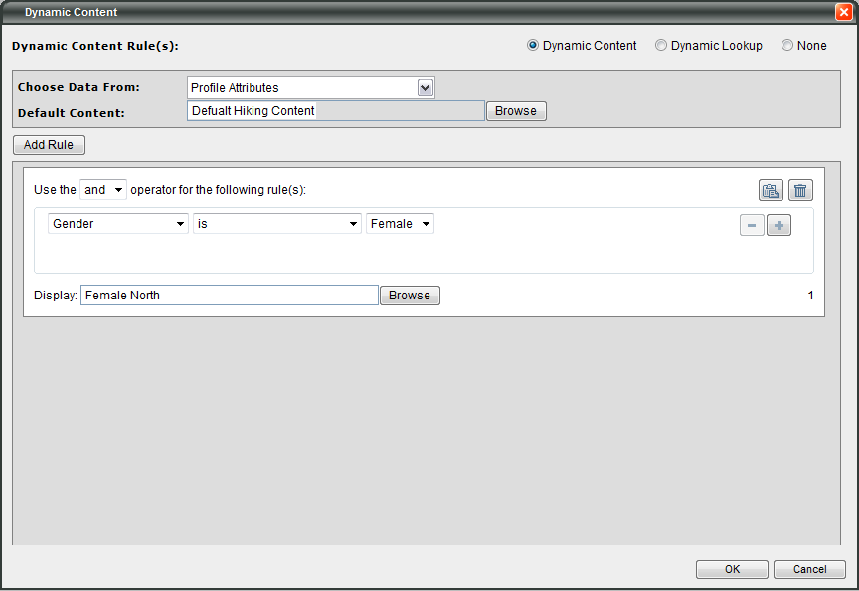 Dynamic Content Scenario