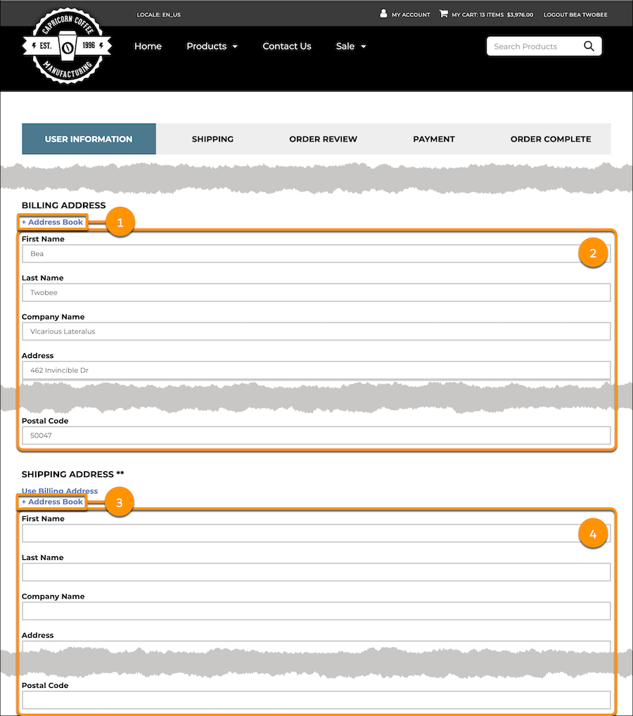 Specify Whether a Buyer Can Modify Addresses on the Checkout Page