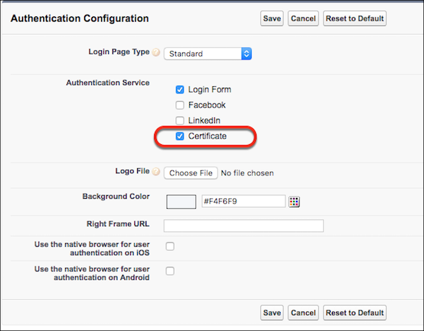 Add Certificate-Based Authentication to Your My Domain Login Page
