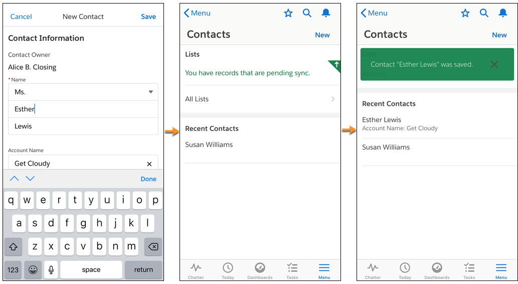 Create Edit And Delete Records In The Salesforce Mobile App While Online Or Offline
