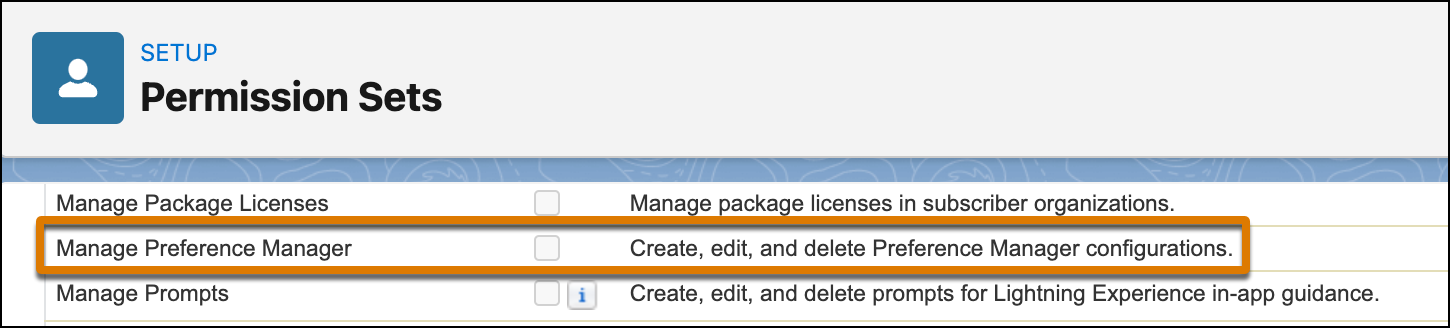 Enable Preference Manager Permissions