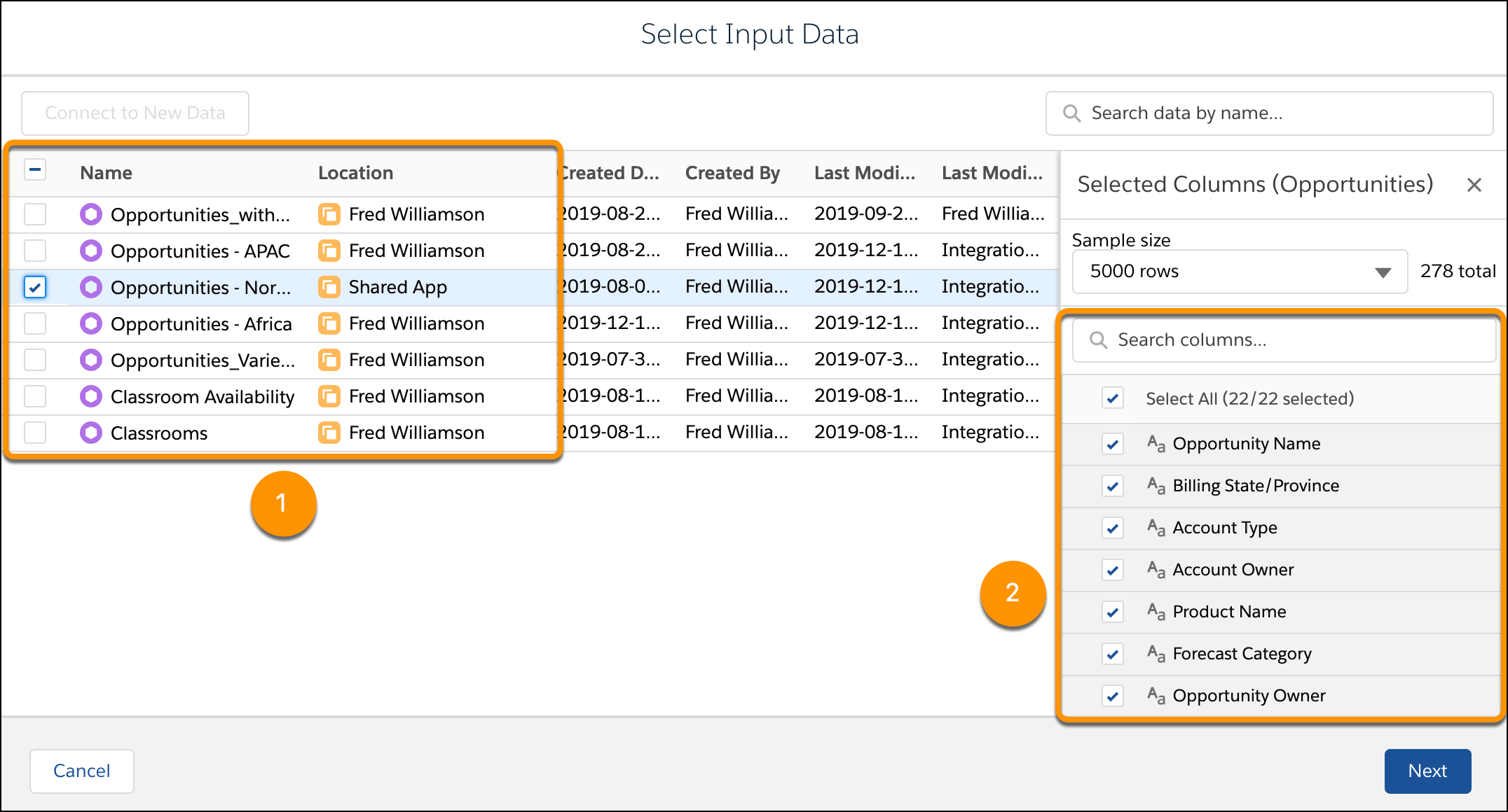 Input Node: Add Data to the Recipe