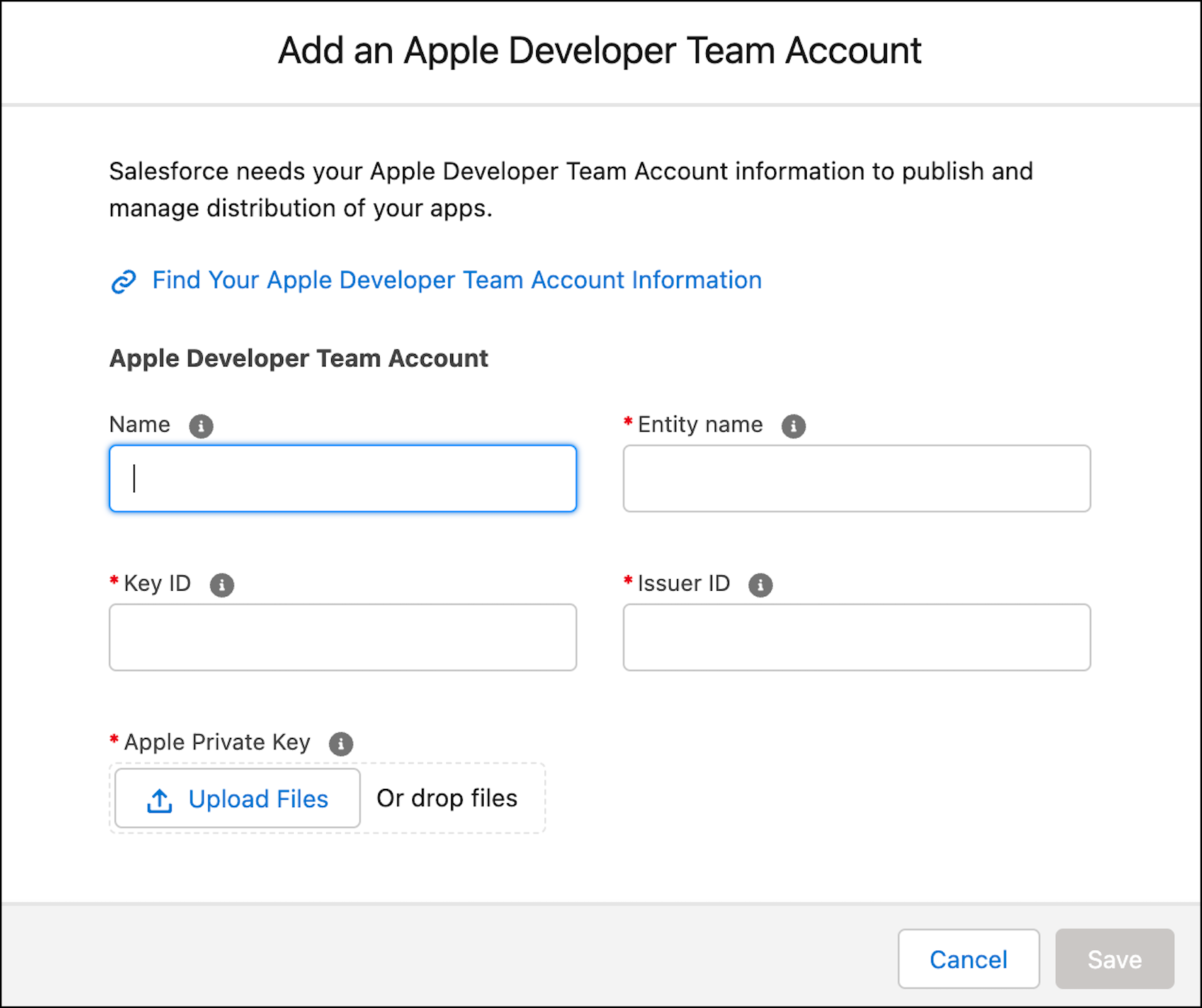 Enter Your Apple Developer Information into Your Mobile Publisher Project