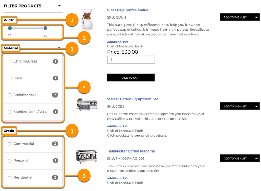 Define Product Specs and Create Product List Page Filters