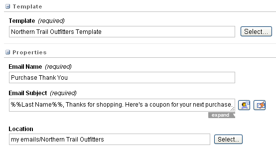 Triggered Emails Example