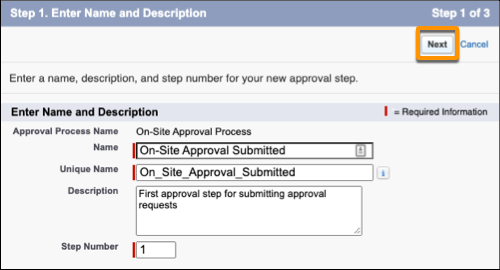 Set Up an Approval Step
