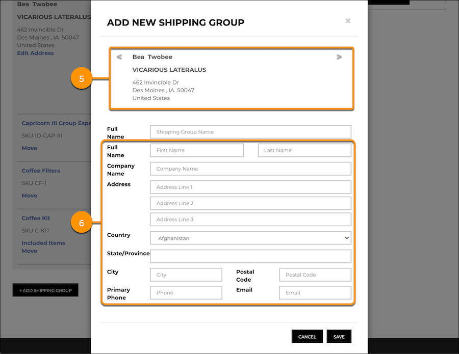 Specify Whether a Buyer Can Modify Addresses on the Checkout Page