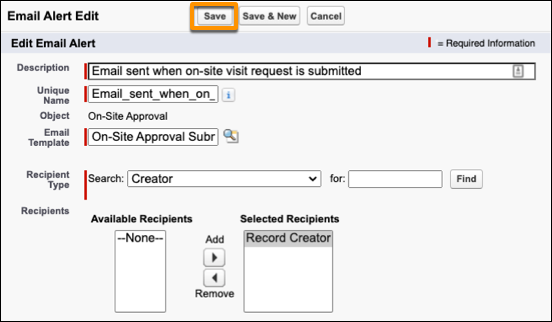 Create an Action for Submitted Requests