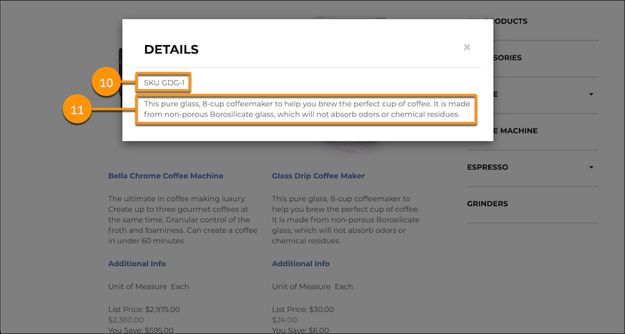Configure Product Info and Options on the Product Compare Page