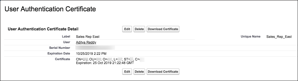 Download a User Authentication Certificate