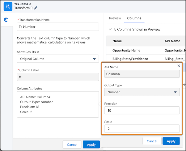 Text to Number Transformation: Convert the Column Type