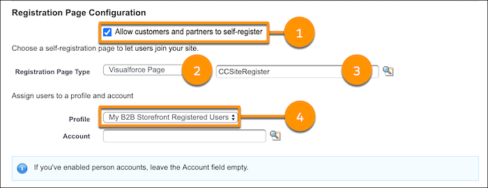 Assign Visualforce Pages for User Self-Registration