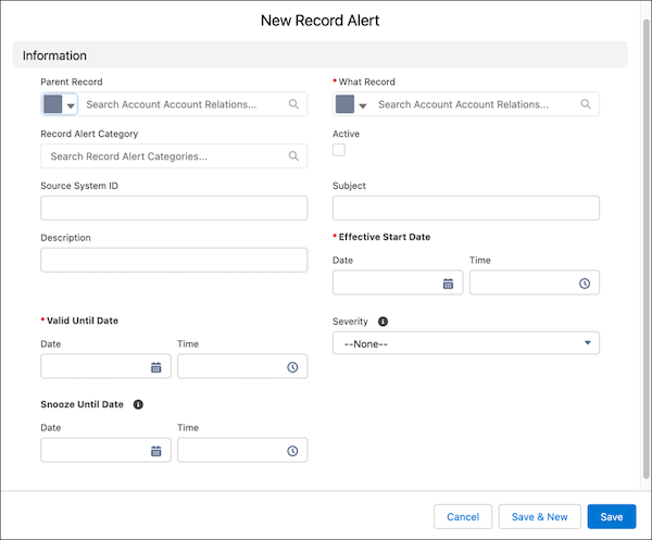 Create A Record Alert